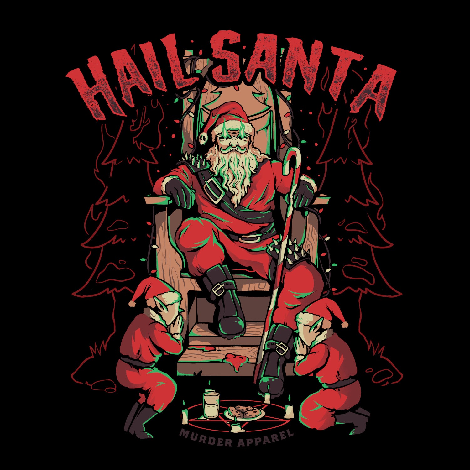 Hail Santa T-shirt – Murder Apparel