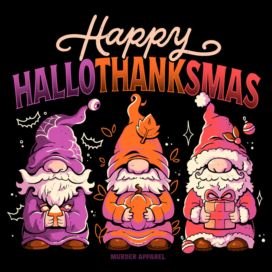 Hallothanksmas Gnome T-shirt – Murder Apparel