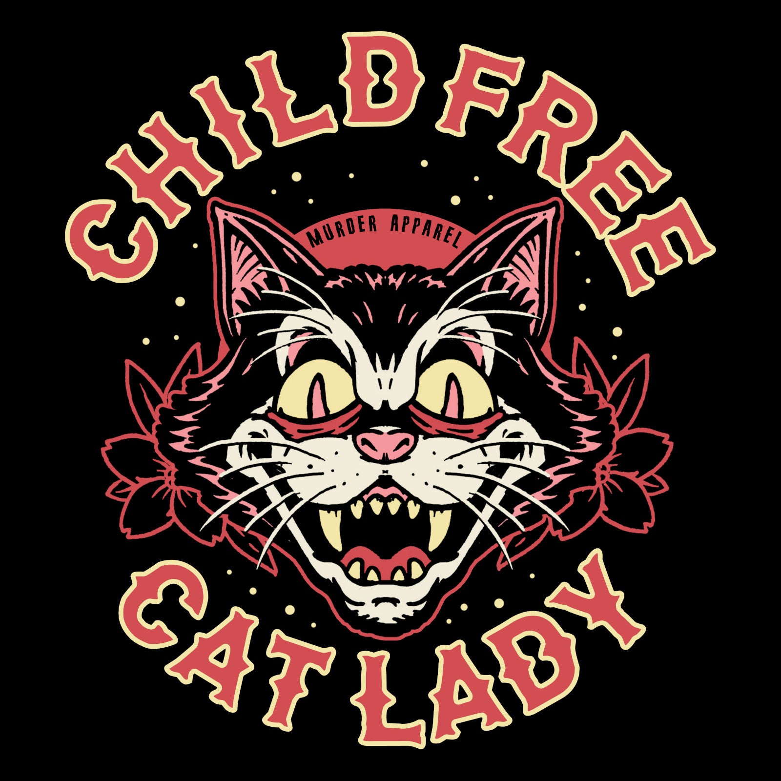 Childfree Cat Lady T-shirt – Murder Apparel