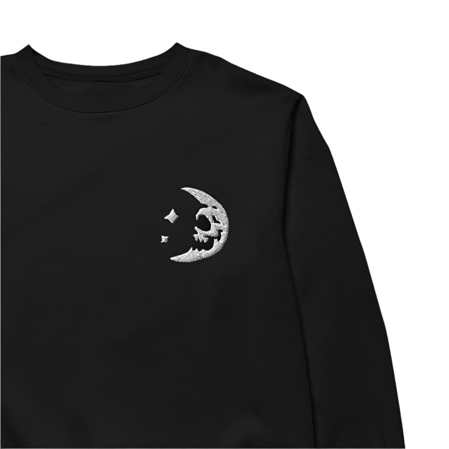 Lunar Skull Embroidery Sweatshirt – Murder Apparel