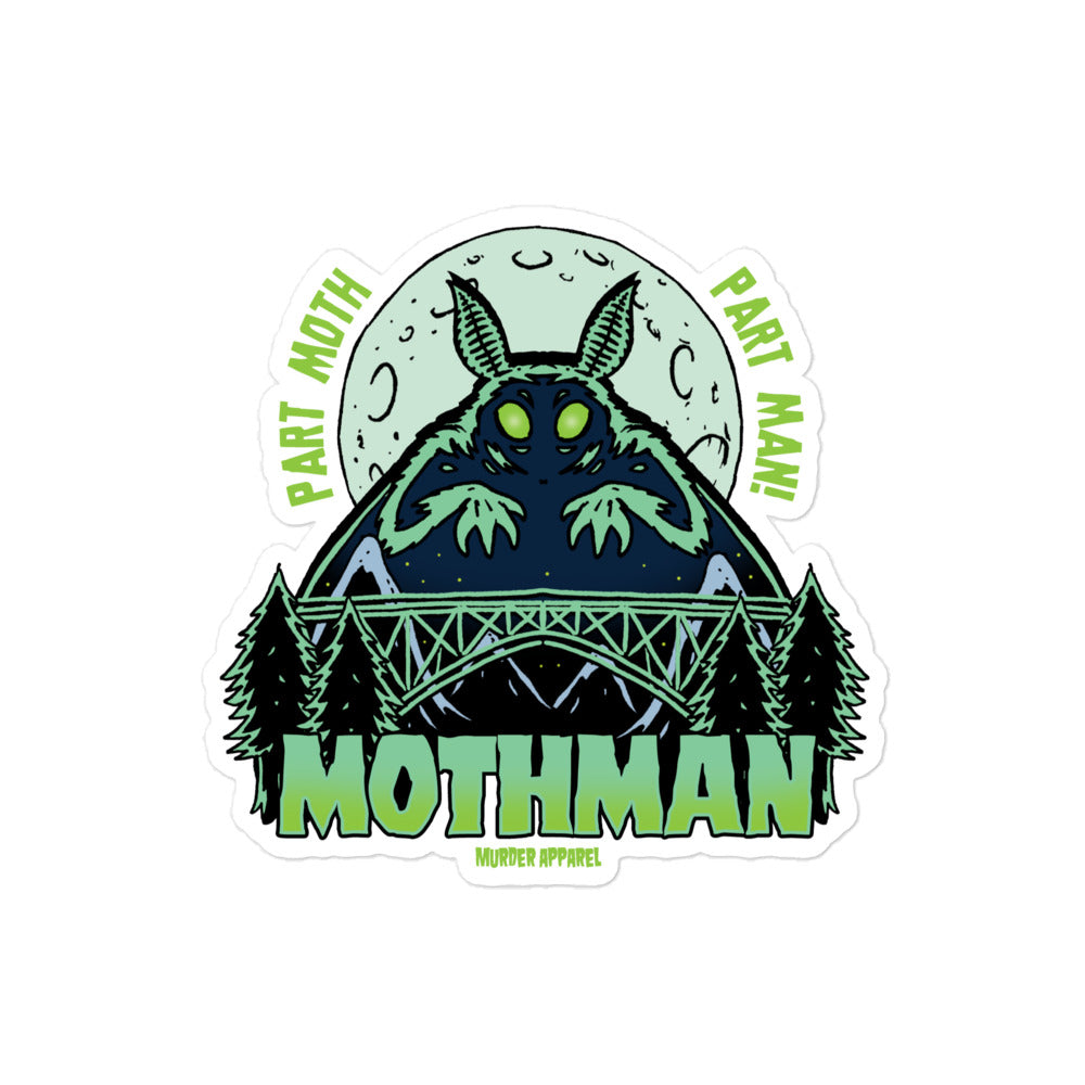 Mothman Retro Sticker | Murder Apparel