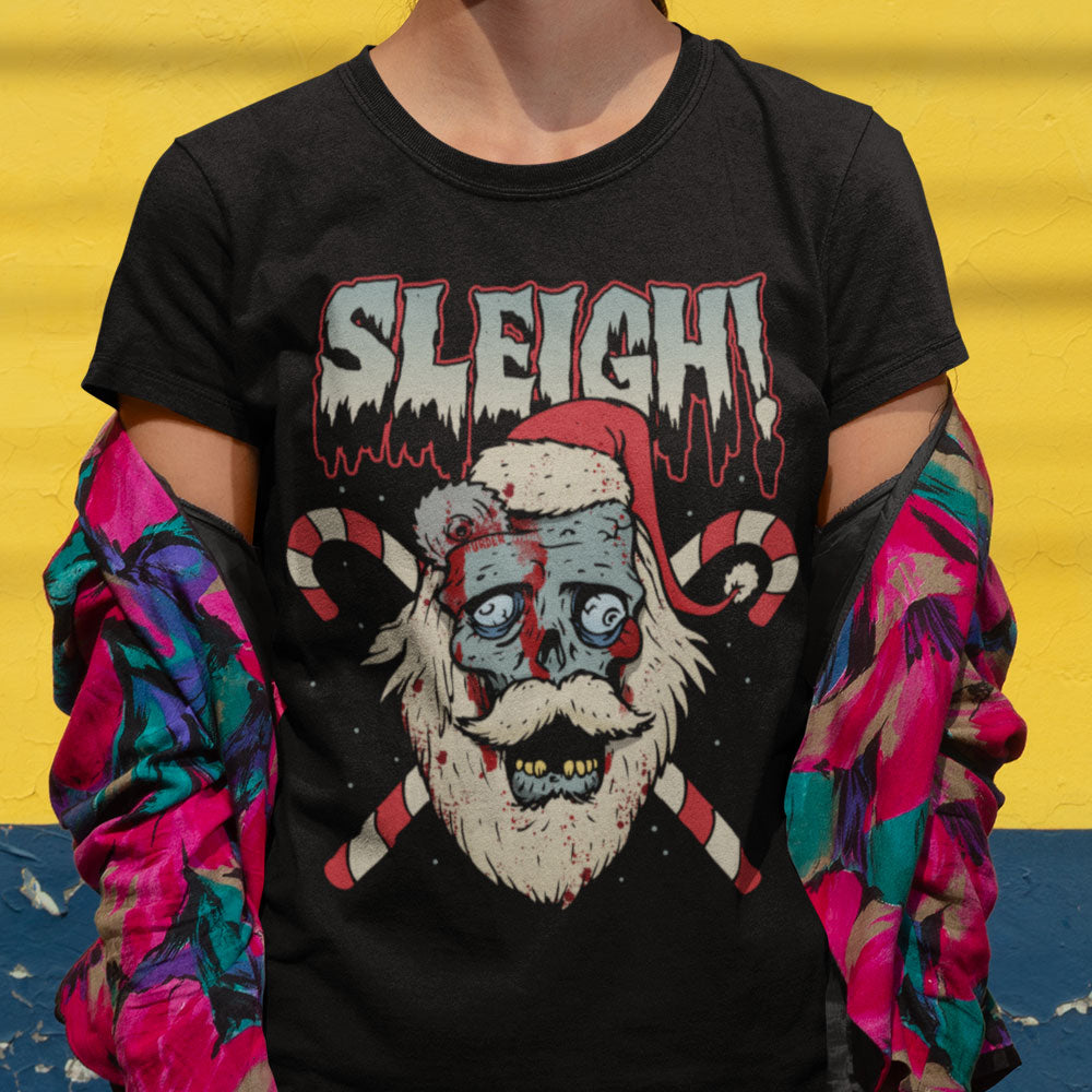 Zombie Santa Sleigh Christmas Horror T-Shirt – Murder Apparel